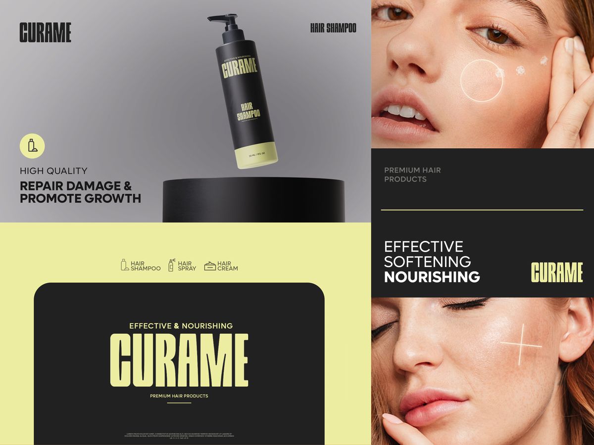 Meet Curame a Hair Care Brand! by Omar Gamal on todays.design