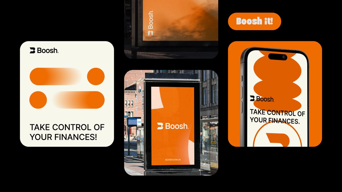Boosh Logo & Visual identity by Alejandro Cedeño on todays.design