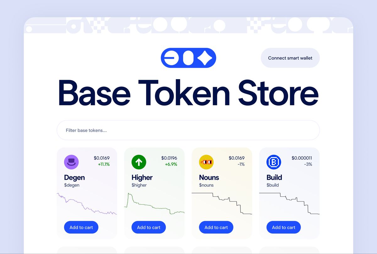 Base Token Store Front Page UI by Maksim on todays.design